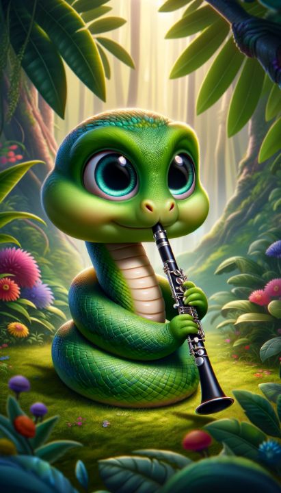 Clarinet Snake - Clarinet U - Digital Art & AI, Animals, Birds, & Fish ...