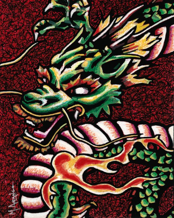Asian Dragon - M. Arango - Paintings & Prints, Fantasy & Mythology ...