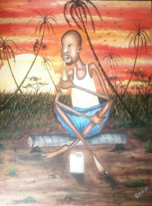 African palm wine - Ranjo Arts - Paintings & Prints, Ethnic, Cultural ...