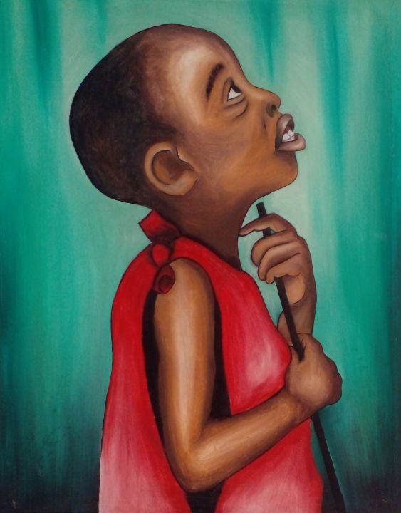 African boy child - Ranjo Arts - Paintings & Prints, People & Figures ...