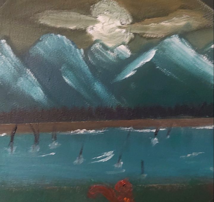 Whispers of the blue peaks - Walker Art - Paintings & Prints ...