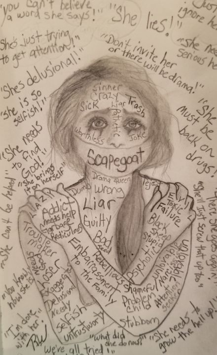 Family Scapegoat - Rhonda Waddles - Drawings & Illustration, People ...