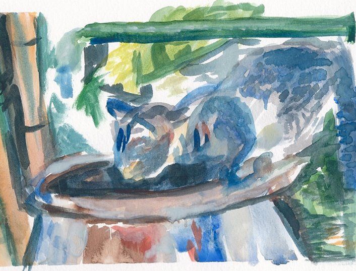 Hemingway Cat - PaintSarahPaint - Paintings & Prints, Animals, Birds ...