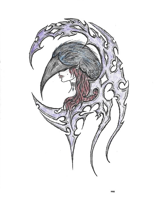 Crimson Raven - R. J. Kage - Drawings & Illustration, Fantasy ...