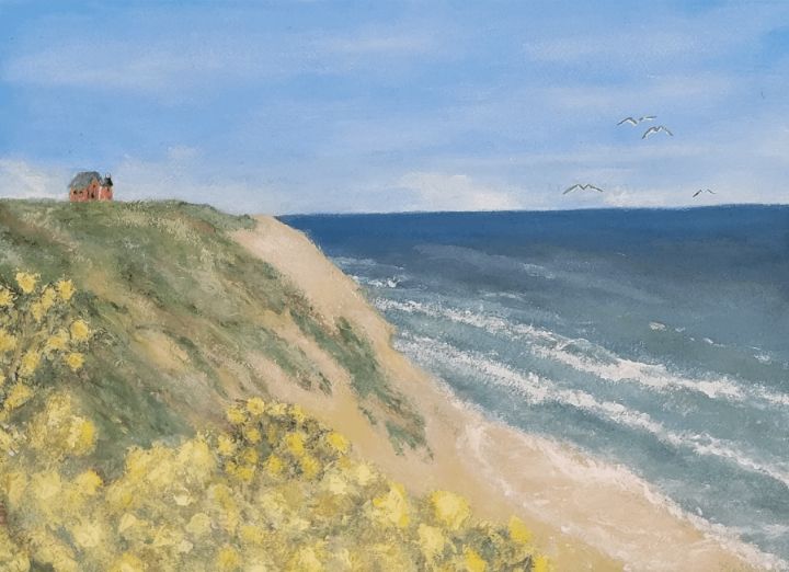 Block Island Southeast Lighthouse - Eric Litchfield - Paintings ...