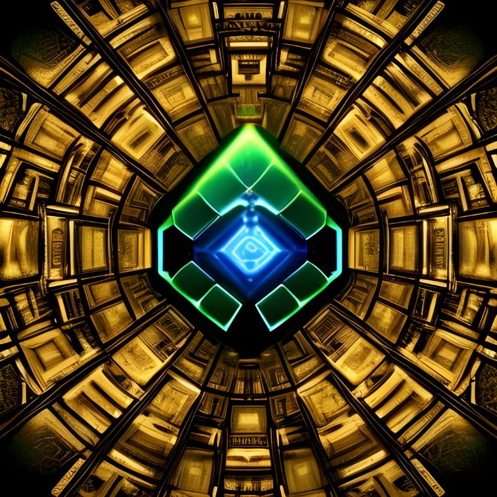 Techno Jewel - Ink Fist Design - Digital Art & AI, Abstract, Geometric ...