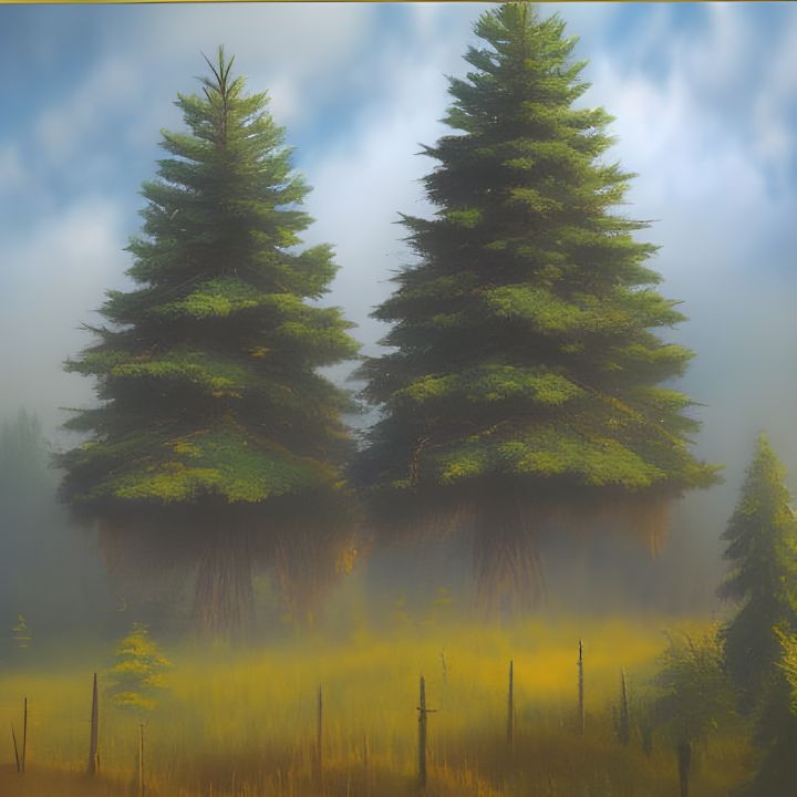 Pair of Trees - Ink Fist Design - Drawings & Illustration, Flowers ...