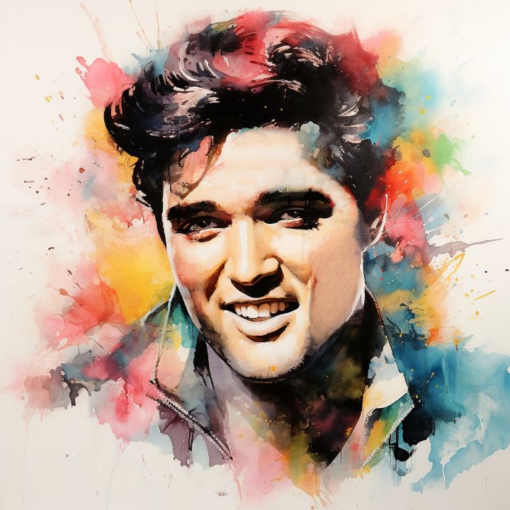Elvis Presley Smiling - Bob Rupp - Digital Art & AI, Entertainment ...