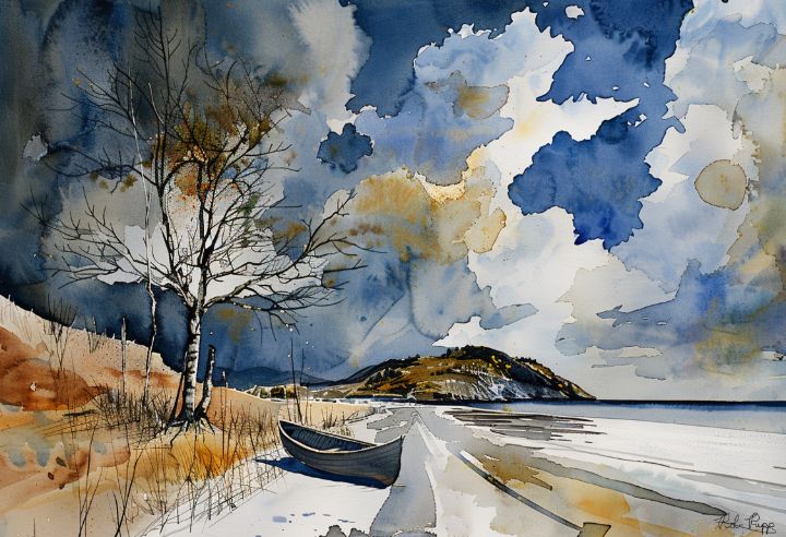 Boat by Quiet Water - Bob Rupp - Digital Art & AI, Landscapes & Nature ...