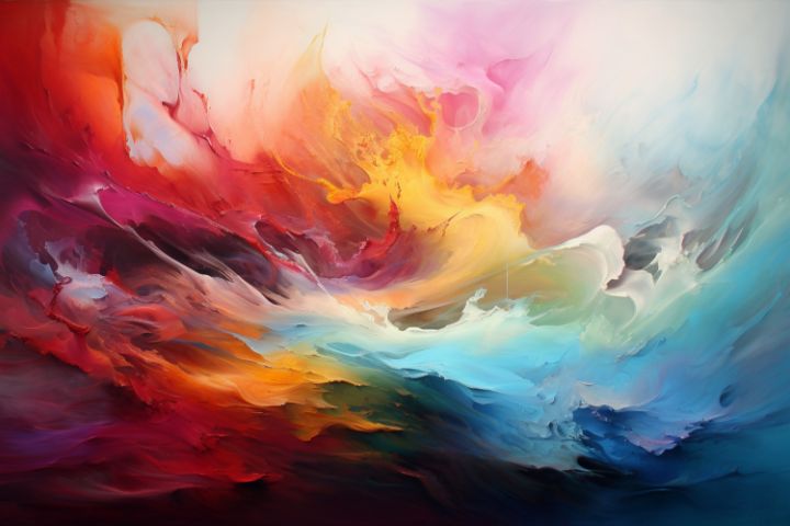 Colorful Abstract Sky Chaos - Bob Rupp - Digital Art & AI, Abstract ...