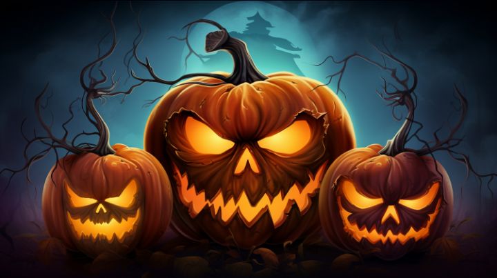 Three Halloween Pumpkins Smiling - Bob Rupp - Digital Art & AI ...