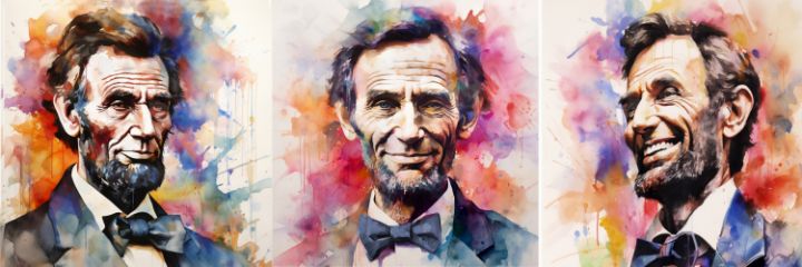 Three Faces of Abe - Bob Rupp - Digital Art & AI, People & Figures ...