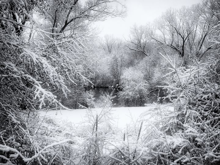 Winter Snow At Huron River - Perkins Designs - Photography, Landscapes ...