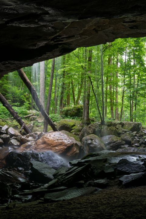 Cave Behind Waterfall 2 - Perkins Designs - Photography, Landscapes ...