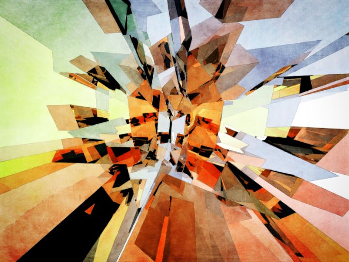 Geometric Burst - Perkins Designs - Drawings & Illustration, Abstract ...