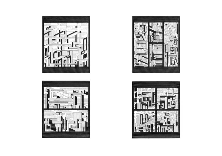 Four Squares (1,2,3,4) - David Boyd Drawings - Drawings & Illustration ...