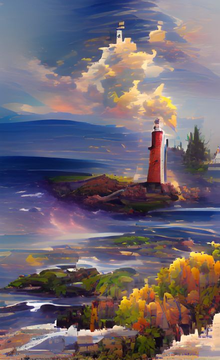 A lighthouse for the Gods - Wenchy’s Abstract Art - Digital Art & AI ...