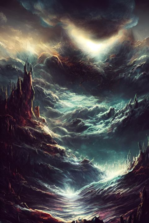 The great wave - Wenchy’s Abstract Art - Digital Art & AI, Abstract ...
