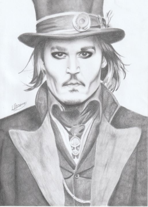 Johnny Depp with Hat Drawing - Duplicate Drawing Ltd - Drawings ...