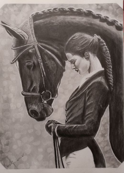 "The Horsewoman" - HaDi Drawings & Paint - Drawings & Illustration ...