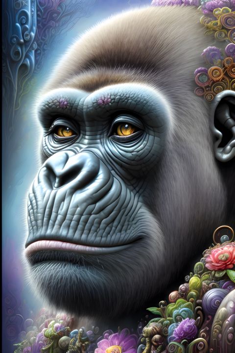 Gorilla - Fantasy Art - 01PGRVAP - Zoran Chokullov - Digital Art & AI ...