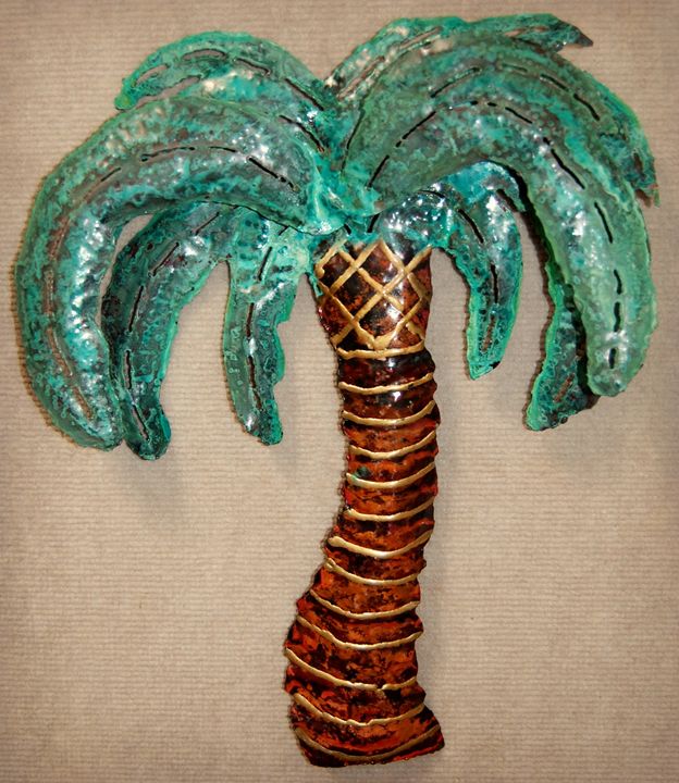 Copper Palm Tree - Copper Whimsea's - Sculptures & Carvings, Landscapes ...