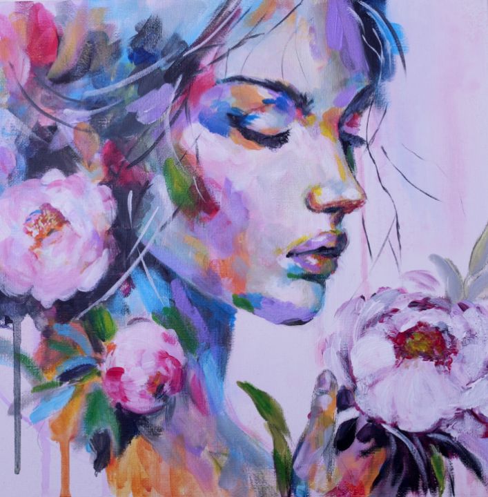Silent Bloom - Sonia B Art - Paintings & Prints, Abstract, Color - ArtPal