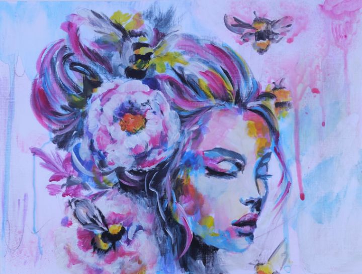 Softly, She becomes - Sonia B Art - Paintings & Prints, Abstract, Color ...