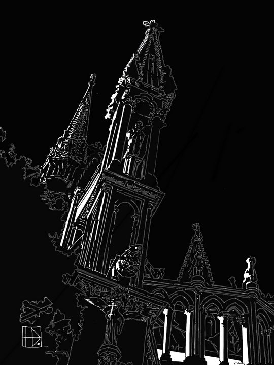 CATHEDRALE DE REIMS pinacle flèche - Henri DUMONT - Digital Art & AI ...