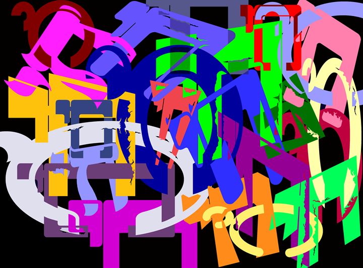 Chai Collage - Ely Greenhut - Paintings & Prints, Religion, Philosophy ...