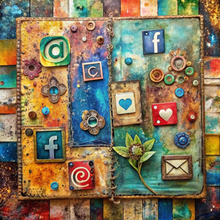 Collage of Social Media Icons - Wall Art - Digital Art & AI, Abstract ...