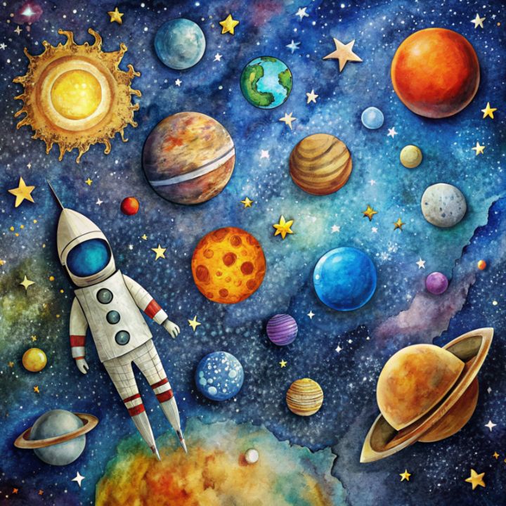 Exploring the Galaxy: Space Station - Wall Art - Digital Art & AI ...