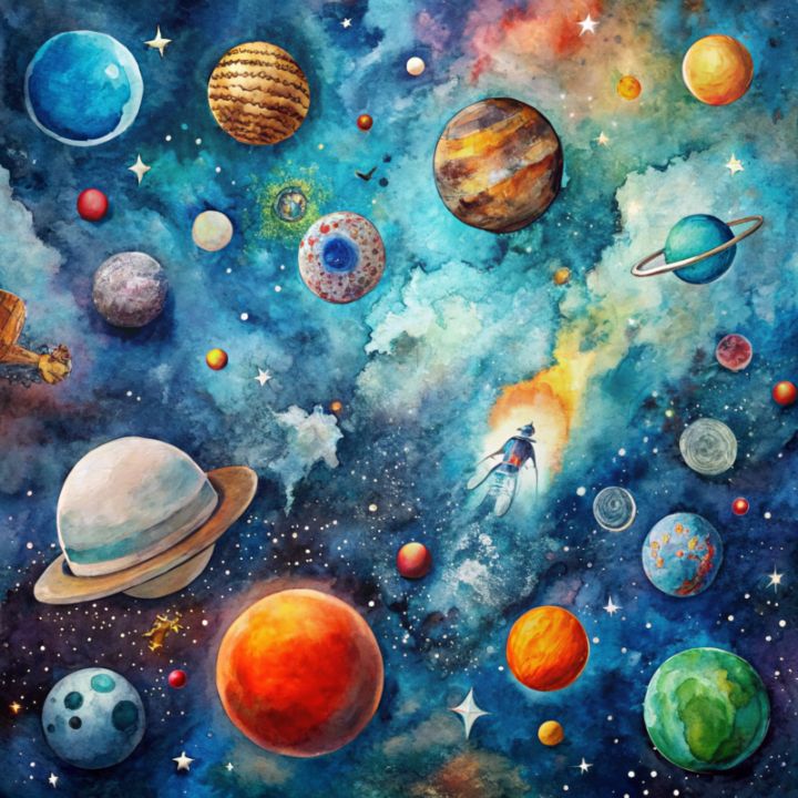 Exploring the Galaxy: Space Station - Wall Art - Digital Art & AI ...