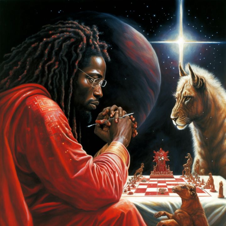 Canvas/Wall Art Blk God Vs the Beast - Awesome Wall Art - Paintings ...