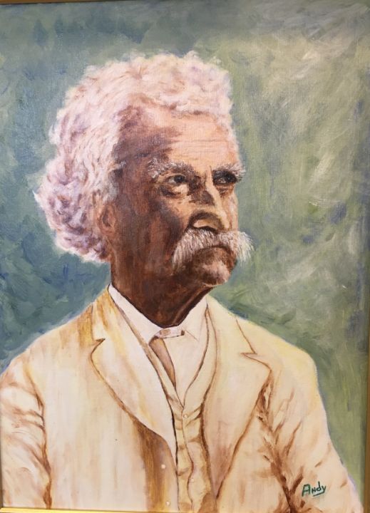Mark Twain - FineArtbyAndy - Paintings & Prints, People & Figures ...