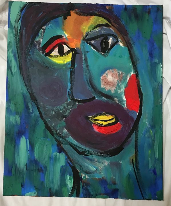 Feeling Blue - A&P - Paintings & Prints, Abstract, Figurative - ArtPal