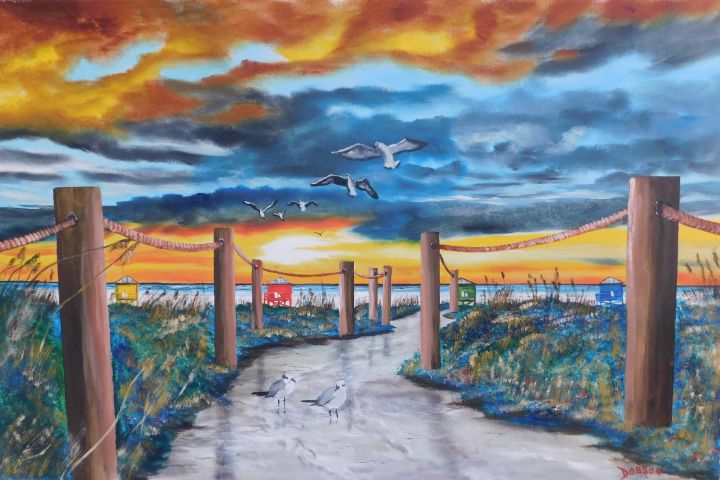Siesta Key Beach After The Rain - Lloyd Dobson Artist - Paintings ...