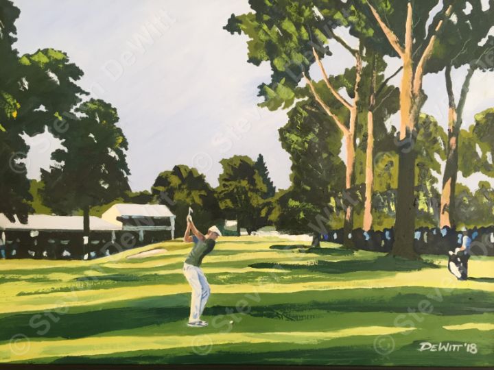 18th Hole - Steven C. DeWitt - Paintings & Prints, Sports & Hobbies ...