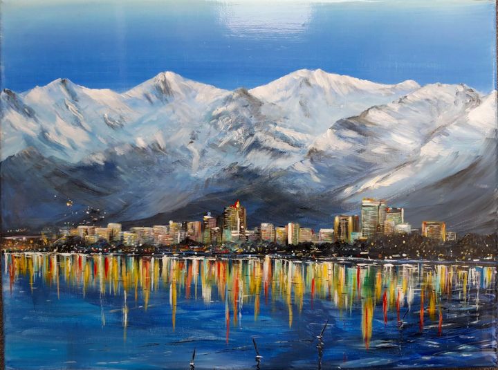 Anchorage skyline - Artist Unknown - Paintings & Prints, Buildings ...