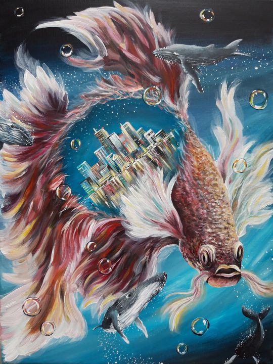 Deep sea life - Artist Unknown - Paintings & Prints, Landscapes ...