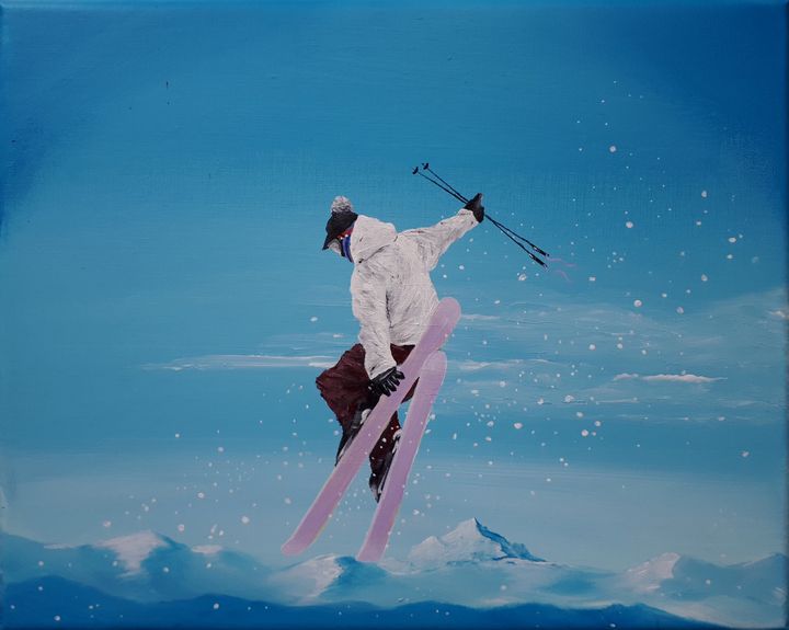 Jump - Artist Unknown - Paintings & Prints, Sports & Hobbies, Winter ...