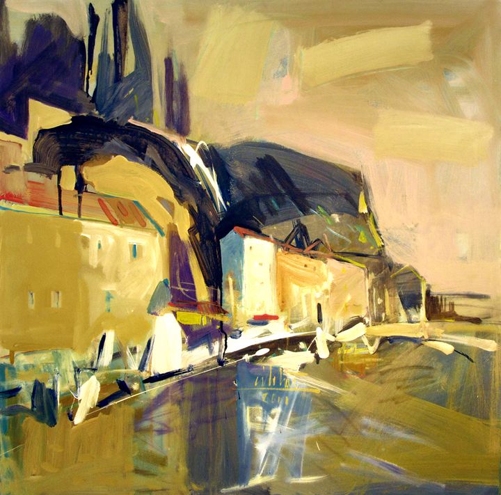 Piranska obala - Jure Cihlar - Paintings & Prints, Abstract, Landscape ...