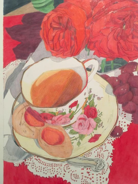 Tea Time - Raymond Samuel - Drawings & Illustration, Still Life, Food ...
