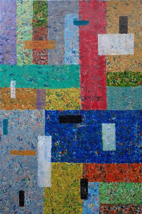 Abstract colourful block - artbysanisa - Paintings & Prints, Abstract ...