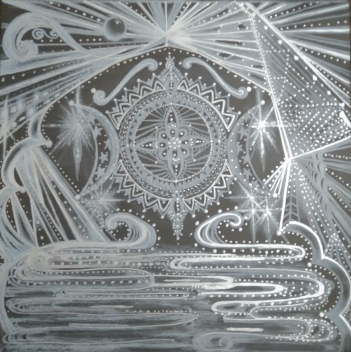 Triple Moon Mandela - Moon Maiden Creations - Drawings & Illustration ...