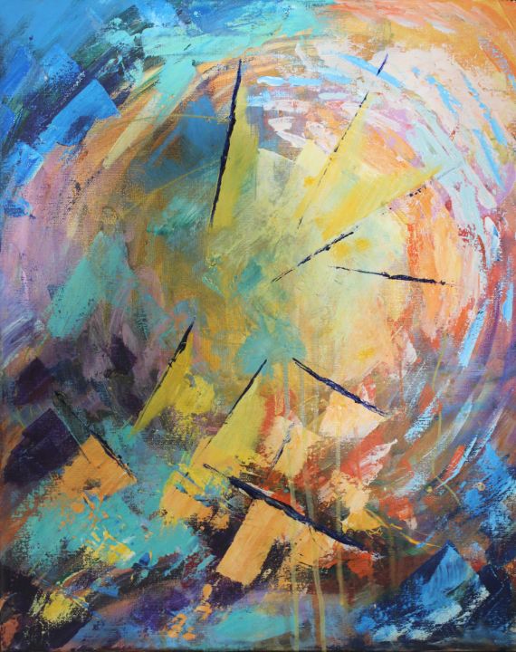 Abstract 303 - Urve Tonnus - Paintings & Prints, Abstract, Irregular Forms - ArtPal