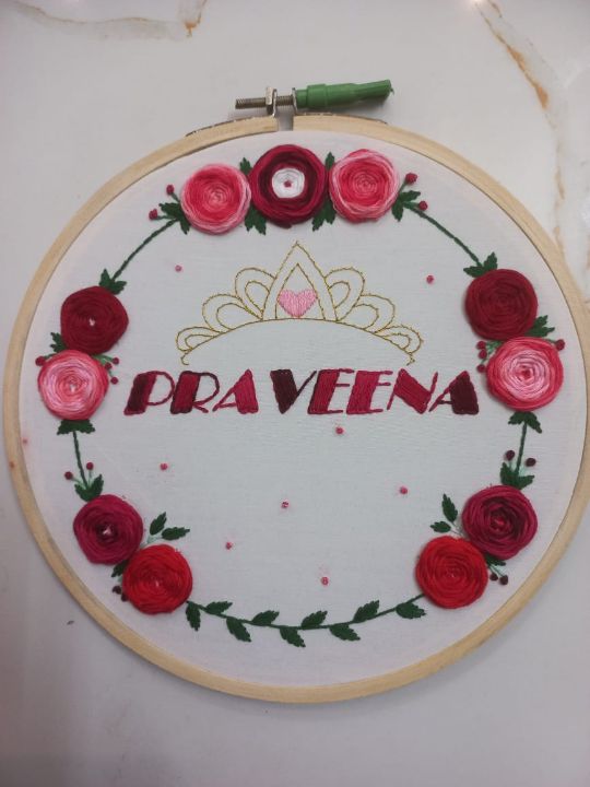 Name Embroidery Hoop - Taru Decor - Crafts & Other Art, Frames - ArtPal
