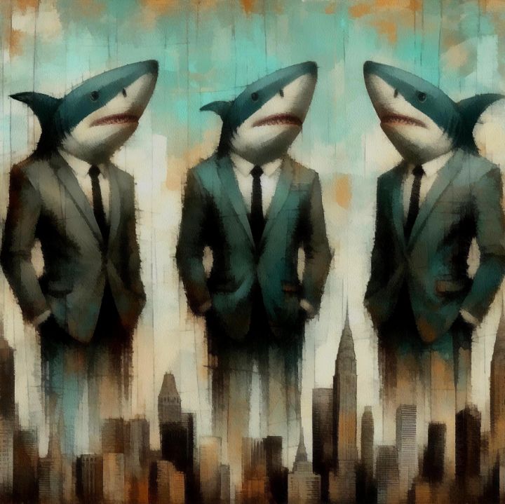 Suits - Left Hand Prints - Paintings & Prints, Abstract, Figurative ...