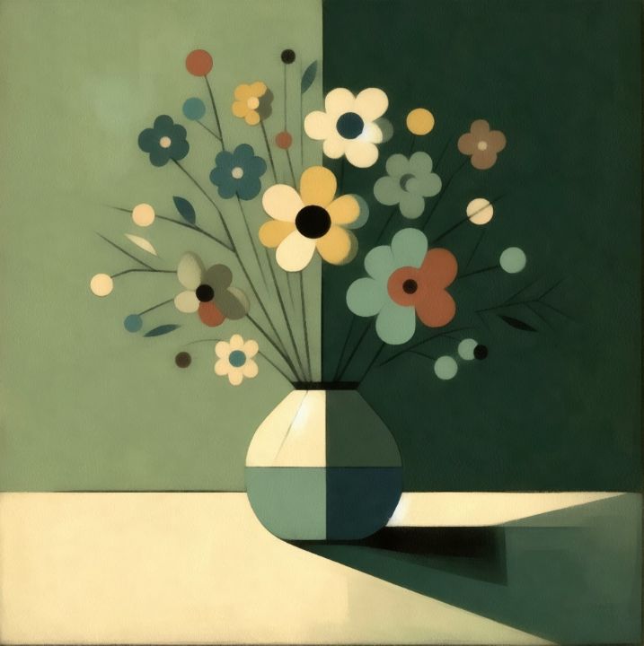 Flowers In A Vase - Abstract Thinking - Digital Art, Flowers, Plants ...