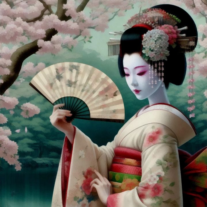 Geisha - Left Hand Prints - Paintings & Prints, People & Figures ...